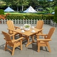 WestinTrends Malibu 43" Teak Outdoor Dining Table, Weather Resistant ...