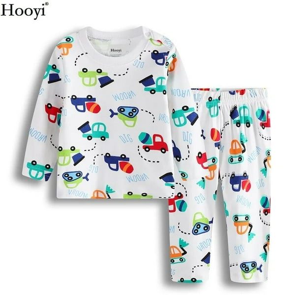 Hooyi-Conjunto de pijamas para bebé, ropa de dormir de dibujos animados ...