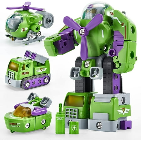 Diayung 5 in 1 Take Apart Robot Toys STEM Toys for Kids 4-6-8, Kids ...