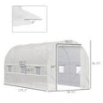 14.6' x 6.6' x 6.6' Walk-In Tunnel Greenhouse, Large Garden Hot House ...