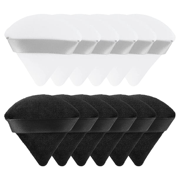 12 Pieces Pure Cotton Powder Puff, Made of Cotton Velour In Triangle ...