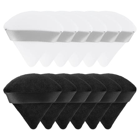 12 Pieces Pure Cotton Powder Puff, Made of Cotton Velour In Triangle ...