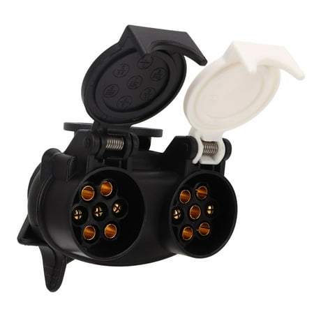 Trailer Plug Adapter, Trailer Towing Conversion Adapter Black 13 Pin To ...