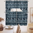 Bear Moose Swag Curtains Valance and Tier Set, Country Vintage Navy ...