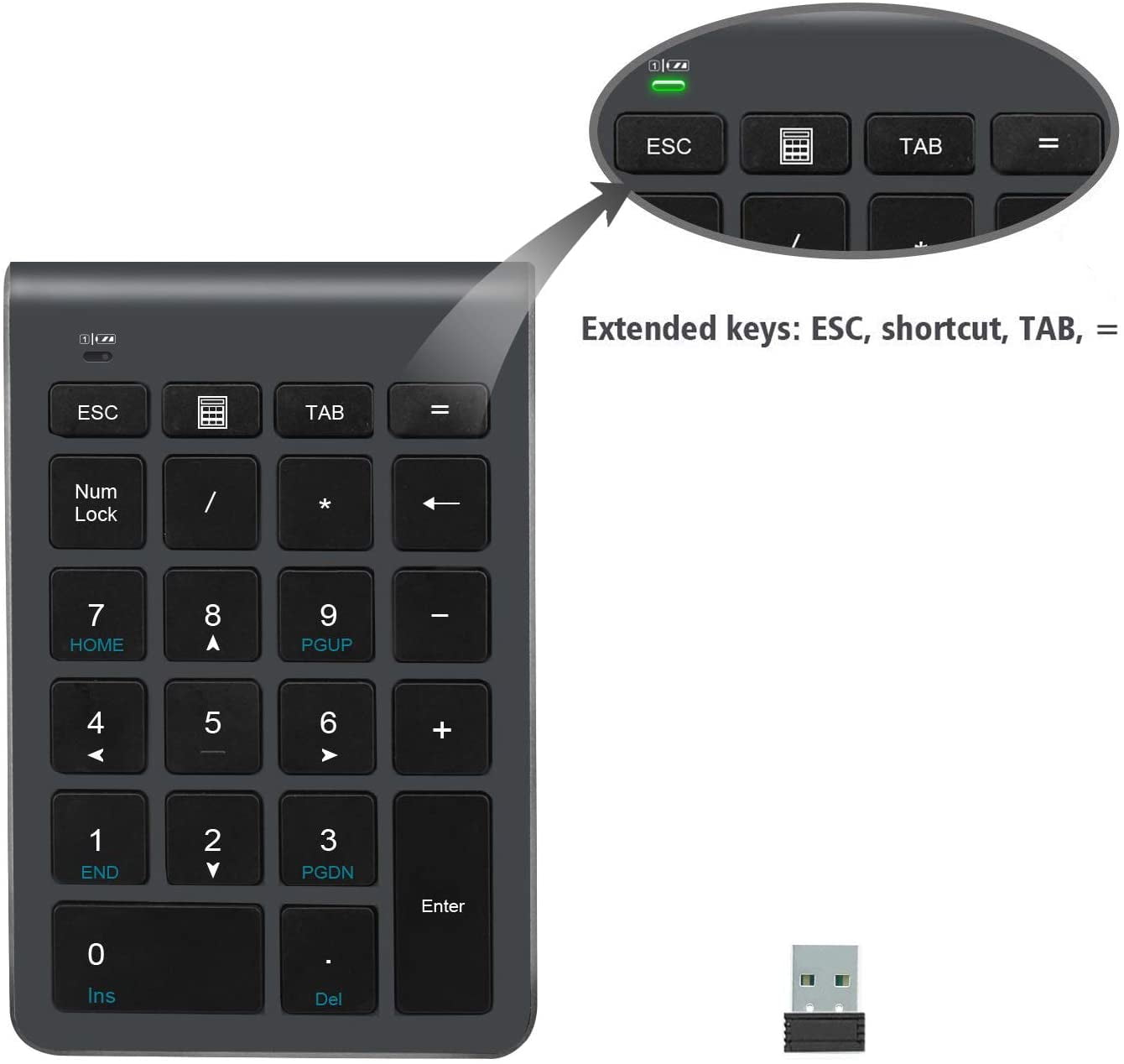 Wireless Numeric Pad, Bawanfa 22 Keys Number Keyboard Multi-Function ... Wireless Numeric Pad, Bawanfa 22 Keys Number Keyboard Multi-Function ...