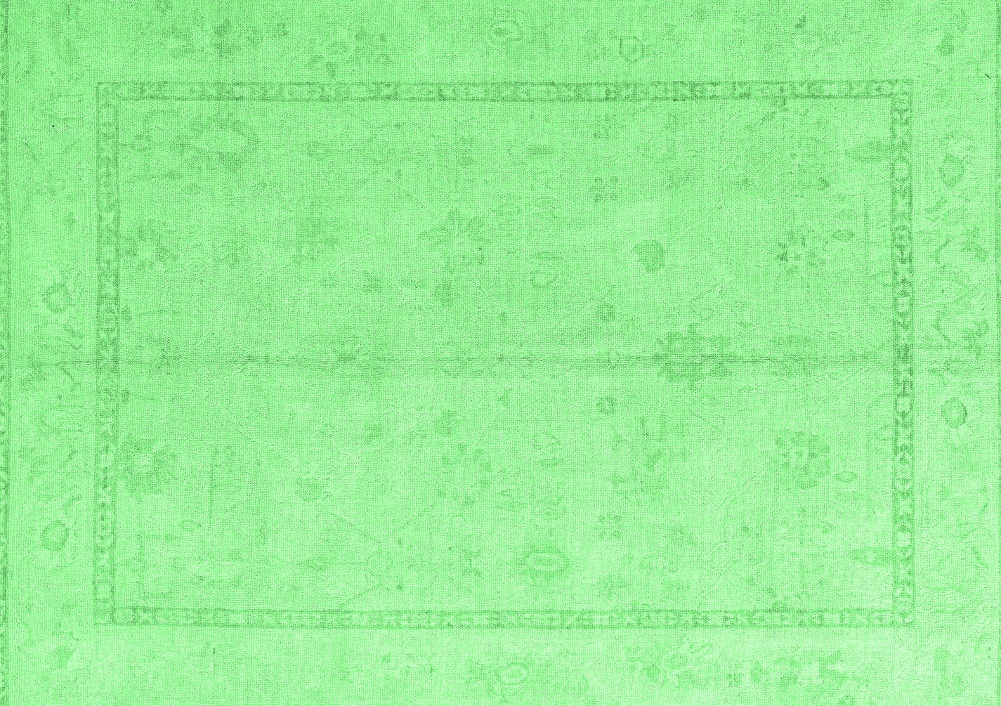 Ahgly Company Indoor Rectangle Oriental Emerald Green Traditional Area ...