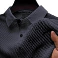 Antinious Men Solid Ice Silk Texture Collar Short Sleeve Breathable ...