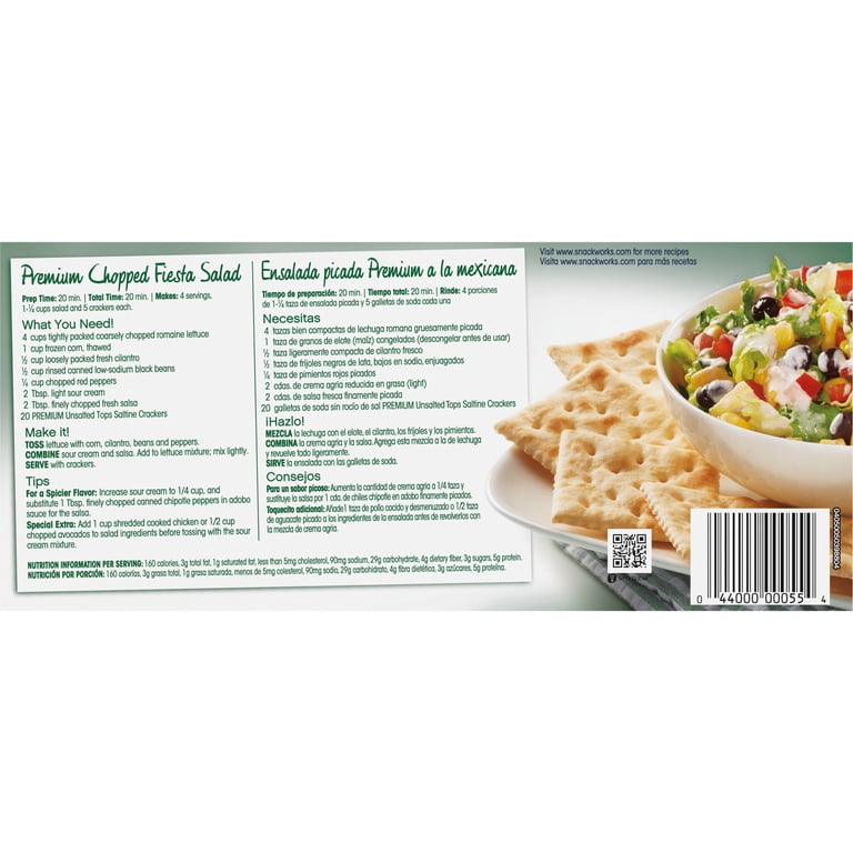 Top Seedz Crackers Premium Premium Unsalted Fresh Stacks Tops Saltine ...