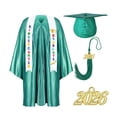 HAOTAGS Boys and Girls Long Sleeve Graduation Gown Set With Cape And ...