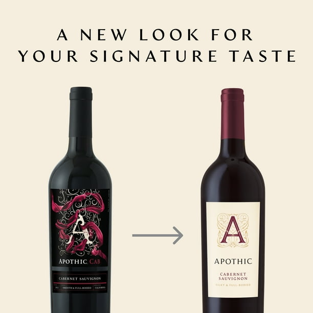 Apothic Cabernet Sauvignon Red Wine 750ml Glass Bottle 13.5 ABV Walmart Business Supplies