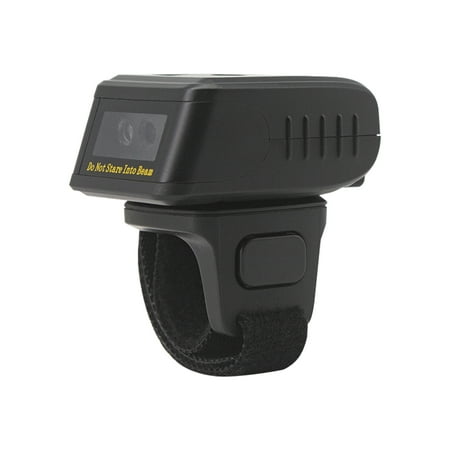 Barcode Scanner 1D/2D/QR Barcode Portable Finger Handheld Wearable Ring ...