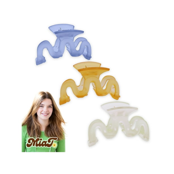 FROG SAC x Mia Talerico Frosted Hair Claw Clips for Girls (Frosted ...