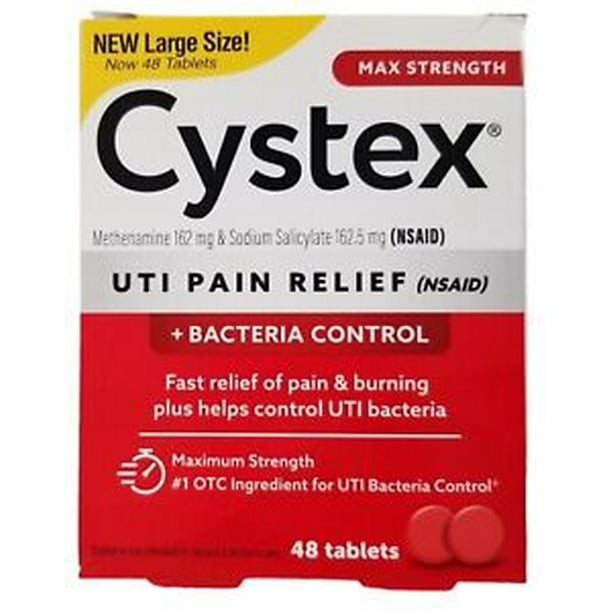 CYSTEX PLUS UTI Tablets Urinary Pain Relief Plus helps w/ Infection 48 ...