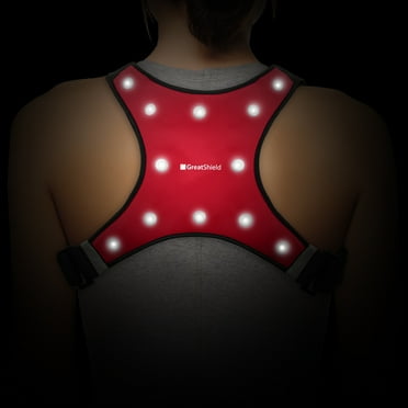 GreatShield LED Safety Vest - GLO [Waterproof | 3 Way LED Lighting ...