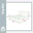 AUFANK King Size Bed Frames, Heavy Duty Steel Platform, Vintage Style ...