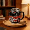 3D Fire Truck Coffee Mug Double-Walled Insulated Fire Rescue Mug for ...