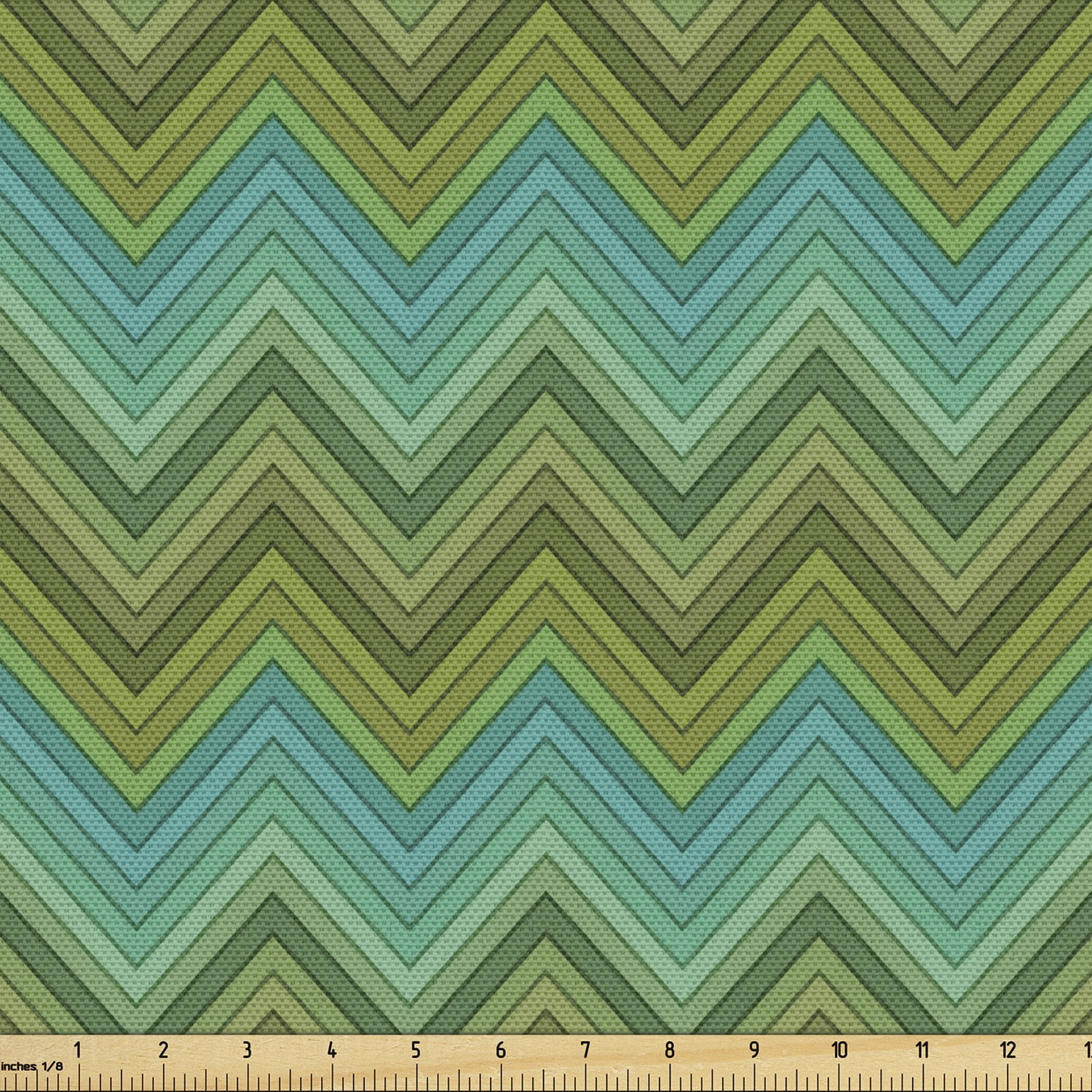Chevron Fabric by the Yard, Modernistic Ombre Effect Colors Thin Line ...