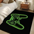 Green Game Controller 3'x5' Washable Rug, Modern Art Gaming Handheld ...