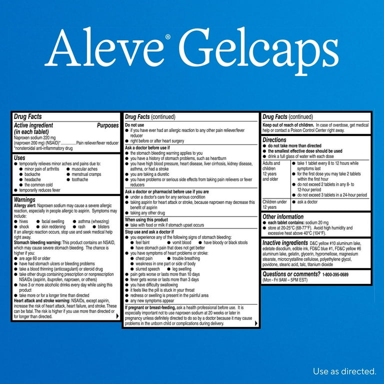 Aleve Label