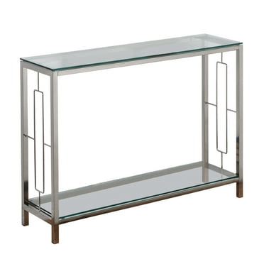Console Table with LED Lighting Silver - Walmart.com