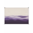 Abstract Sun Shade Sail 8'X10' Minimalist Purple Wave Linen Texture UV ...