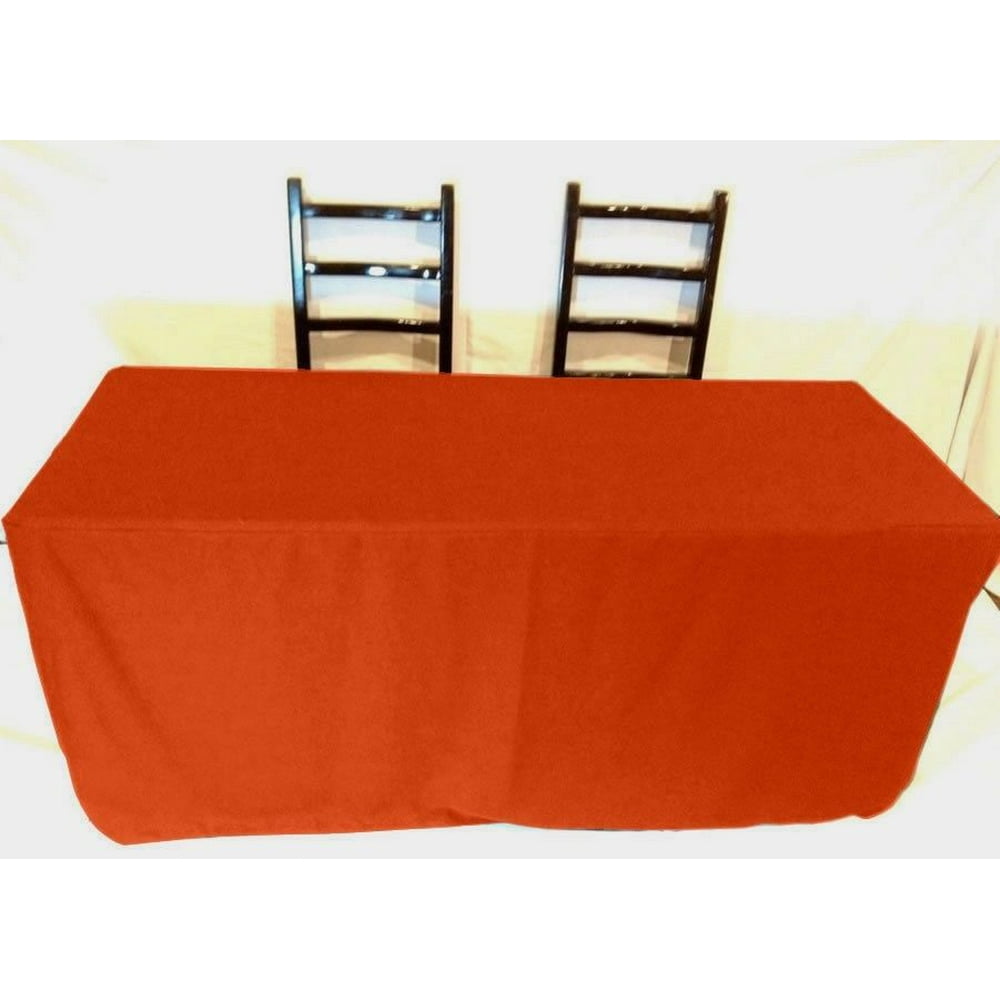 5' ft Fitted Polyester Tablecloth SLIT BACK TableCover Trade show Booth ...