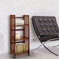HomeStock 3-Shelf Stackable Folding Office Wood Furniture Bookcase ...
