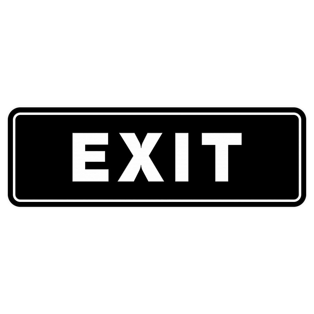 Standard EXIT Sign - Black - Small - Walmart.com - Walmart.com