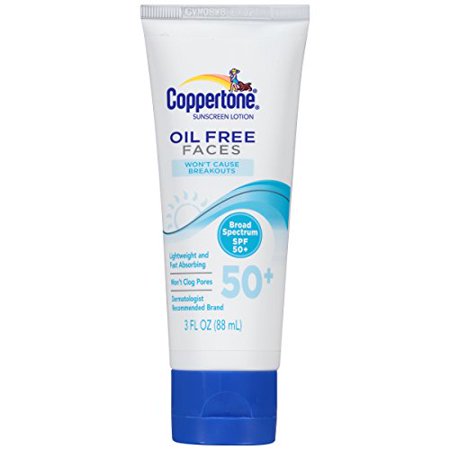 Coppertone Oil Free Faces SPF 50+, 3 Fluid Ounce | Walmart Canada