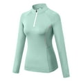 APEXFWDT Women's Long Sleeve Athletic Shirts 1/4 Zip Pullover Running Hiking Workout Yoga Tops ...