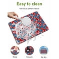 Blue Floral Doormat Non Slip Diatomaceous Earth Door Mat Absorbent ...