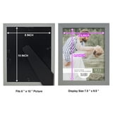 Wexford Home Grooved 8x10 Grey Wooden Picture Frames Set of 2 for Wall ...