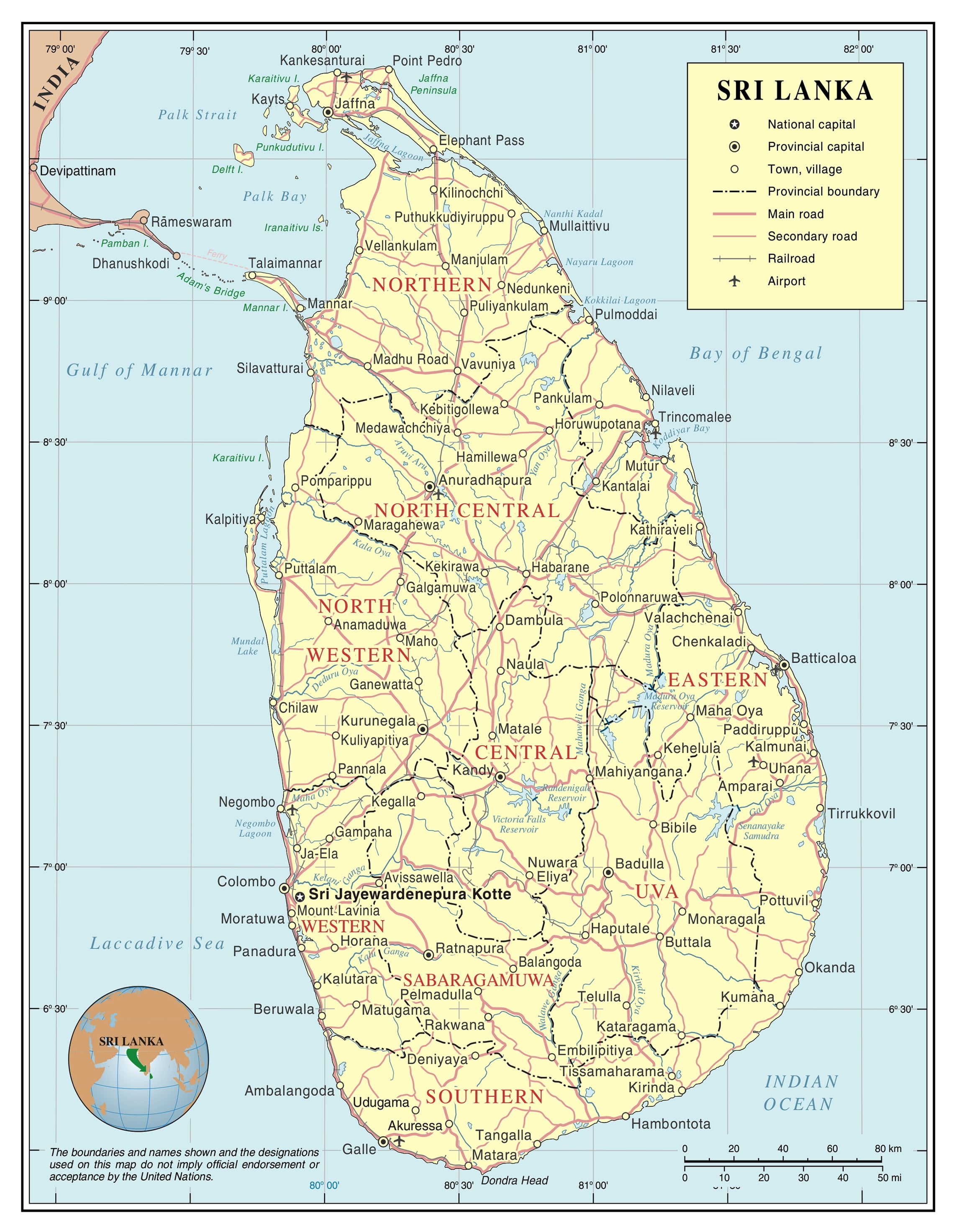 Palmetto Posters 24x31 Laminated Poster Large Detailed Political And