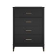CosmoLiving by Cosmopolitan Westerleigh 4-Drawer Dresser, Black ...
