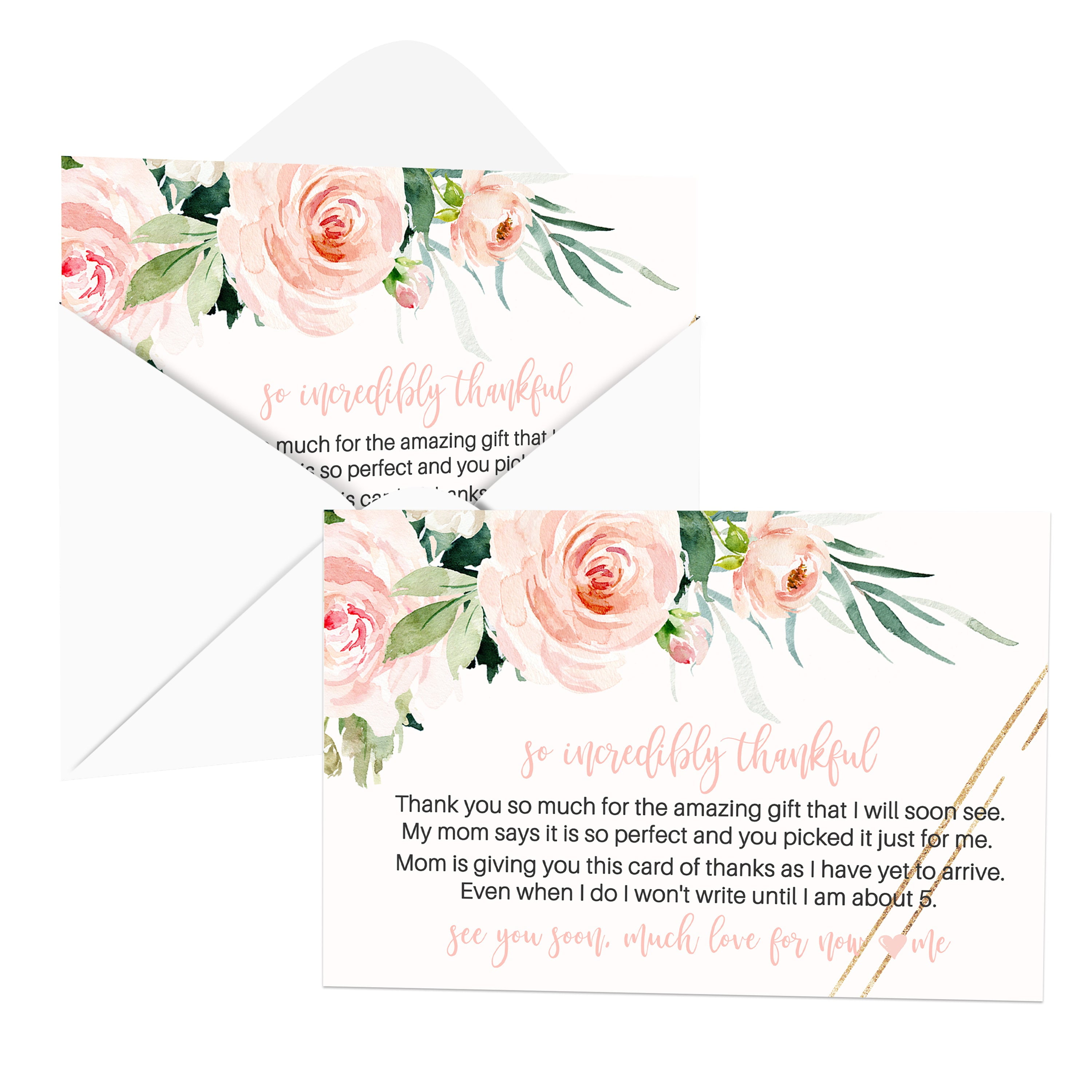 Girl Baby Shower Thank You Notes