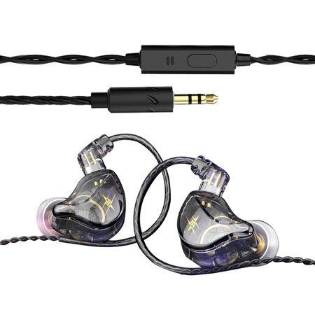 Farfi 2Pcs QKZ ZXT Wired Earbud Ergonomic with/without Mic TPE 10mm ...