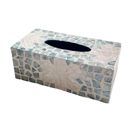 Shell Tissue Box Cover Dispenser Tissue Holder Case Hand Inlay ...