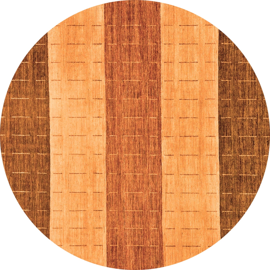 Ahgly Company Indoor Round Abstract Orange Modern Area Rugs, 8' Round ...
