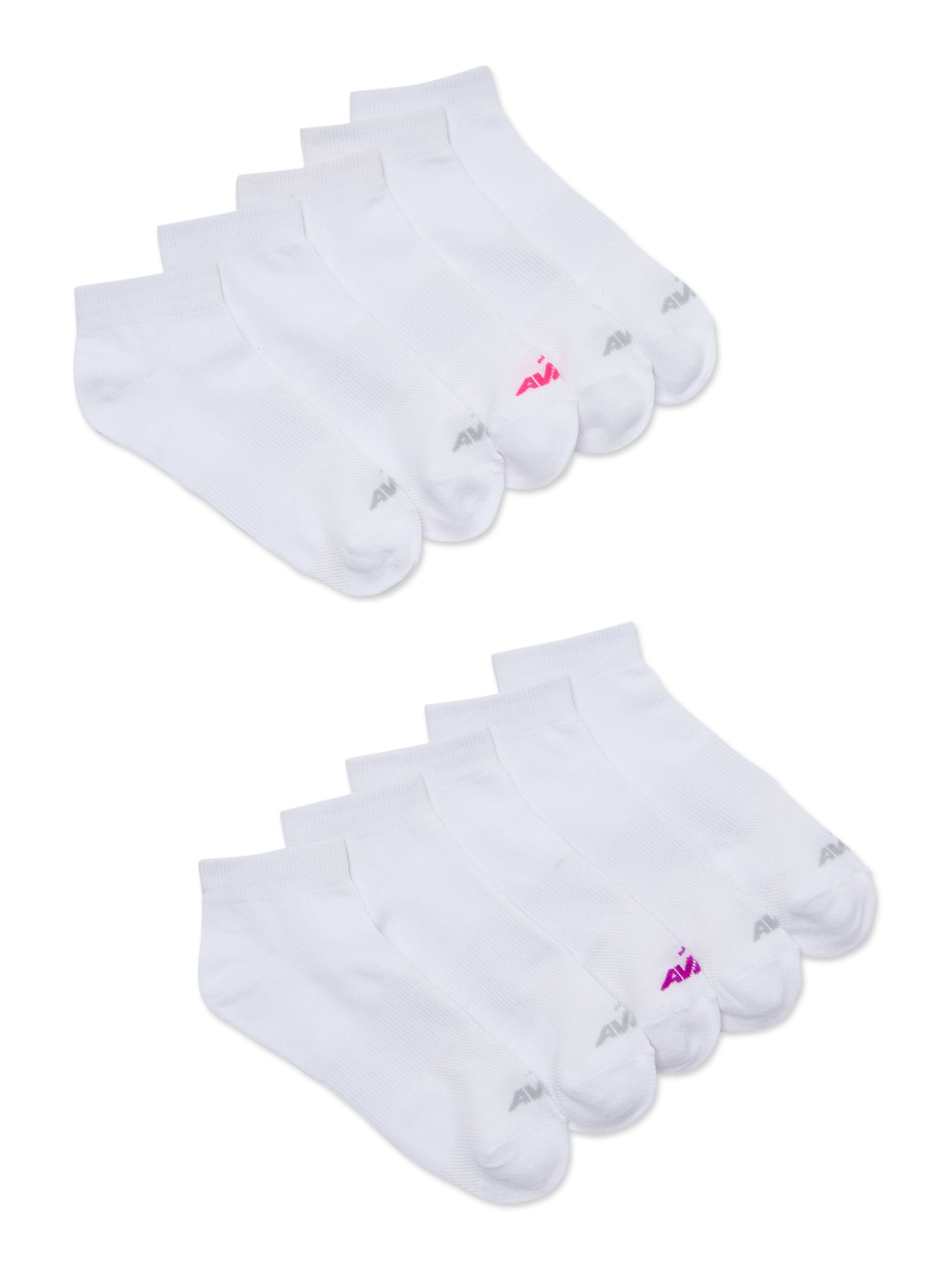 Avia Women's Performance Flat Knit Ankle Socks, 10-Pack - Walmart.com