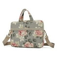Kayond White Rose Patten Water Resistant Laptop Shoulder Messenger Bag