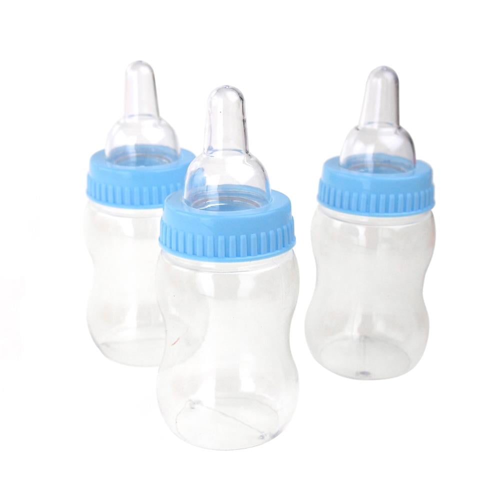 Mini Nursing Bottle Baby Shower Favors, Blue, 4-Inch, 12-Count ...