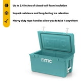 RTIC 65 QT Heavy-Duty Ultra-Tough Rotomolded Ice Chest Cooler, Lagoon ...