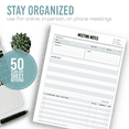 Meeting Notepad for Organization - 8.5 x 11” Meeting Pad - 50 Tear Off ...