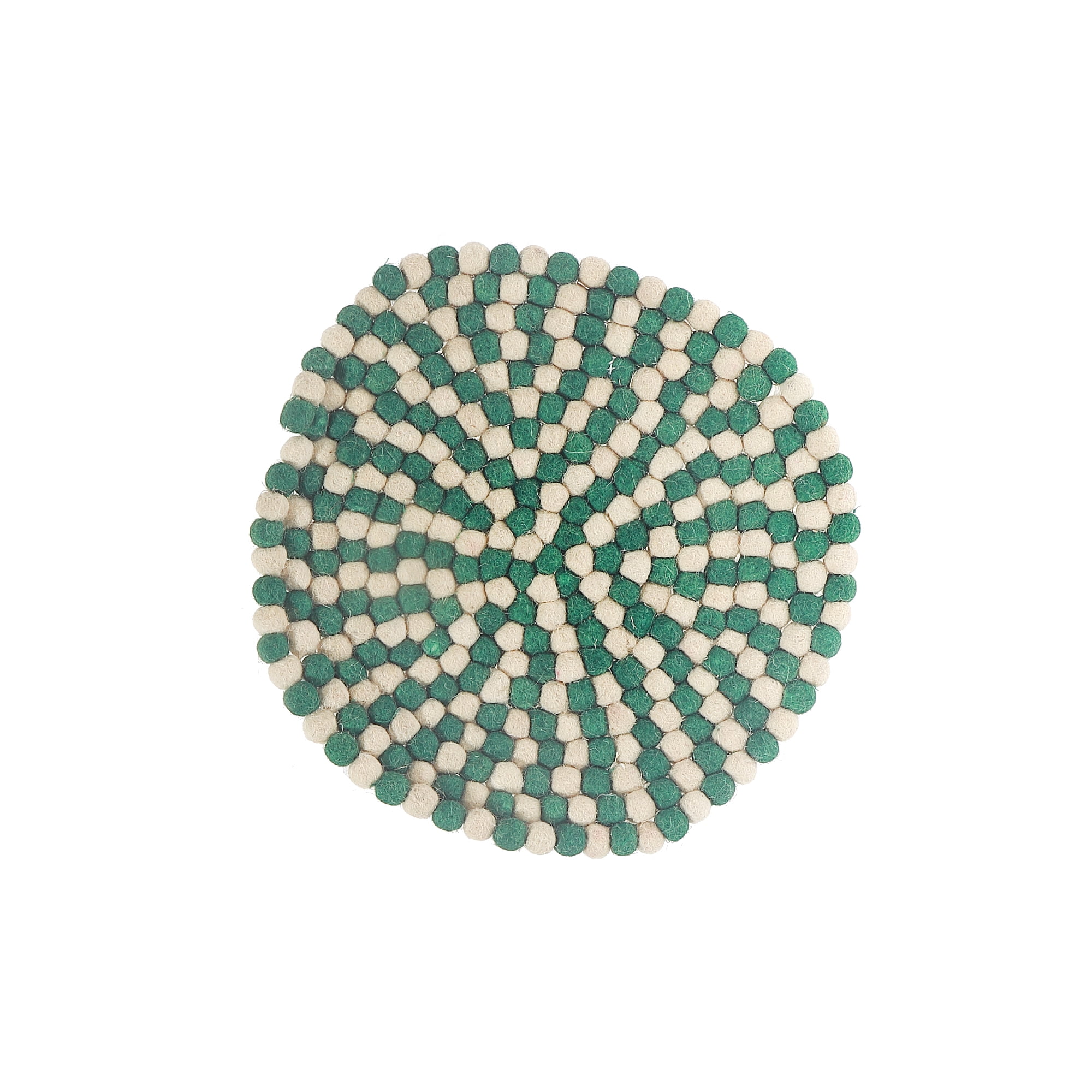 Click here for Ih Casadécor Round Felt Ball Trivet (Green & Beige... prices