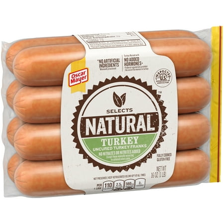 Oscar Mayer Natural Uncured Turkey Franks Hot Dogs – 16oz/8ct – BrickSeek