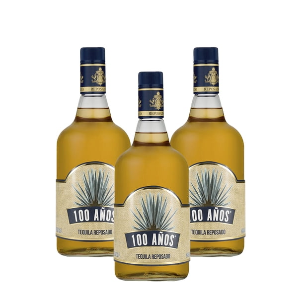 Pack De 3 Tequila 100 Años Reposado 1Lt | Bodega Aurrera en línea