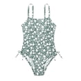 Bainana Girls One Piece Swimsuit Kids Floral Printed Toddler Bathing ...