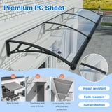 40"x 80" Window Awning Canopy Door Entrance Patio Cover Solid Sheet ...
