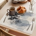 Black Blue Beige Placemats Set of 8 Ink Wash Painting Abstract Art ...