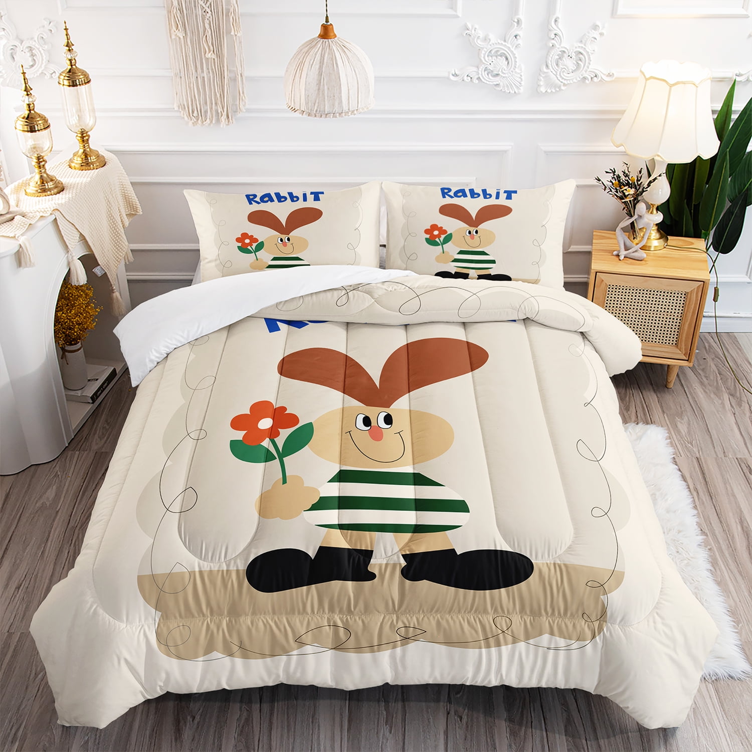 Hosima 3-Piece 3D Digital Printed Comforter Set,Cute Cartoon Characters ...